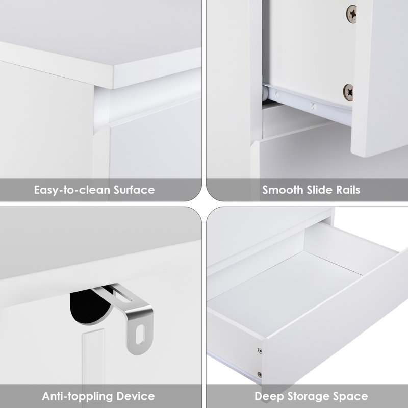 Ebern Designs Kristiarn 6 Drawer 23.6" W Chest & Reviews | Wayfair